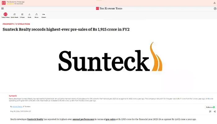 Luxury Real Estate Developers & Builders in Mumbai- Sunteck Realty